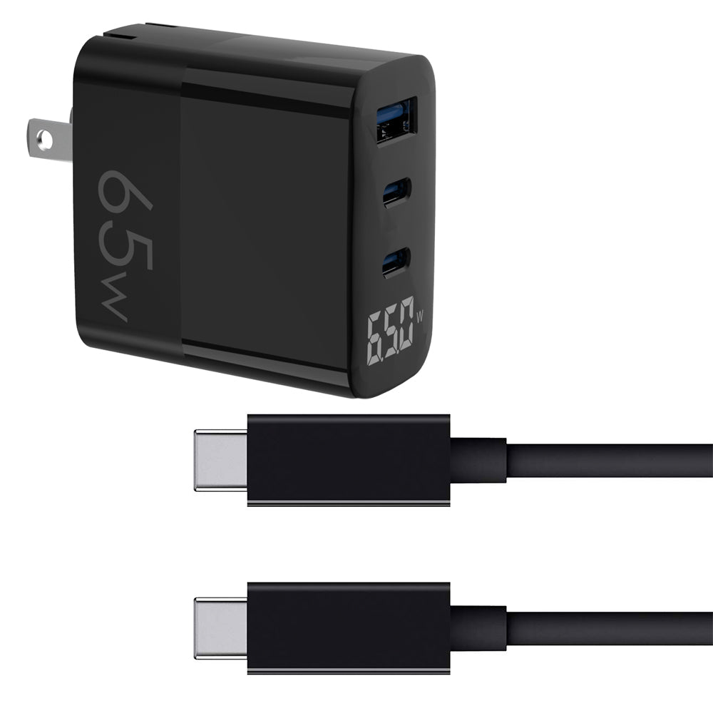 4XEM 65W 10FT Triple USB Charging Kit - with Display