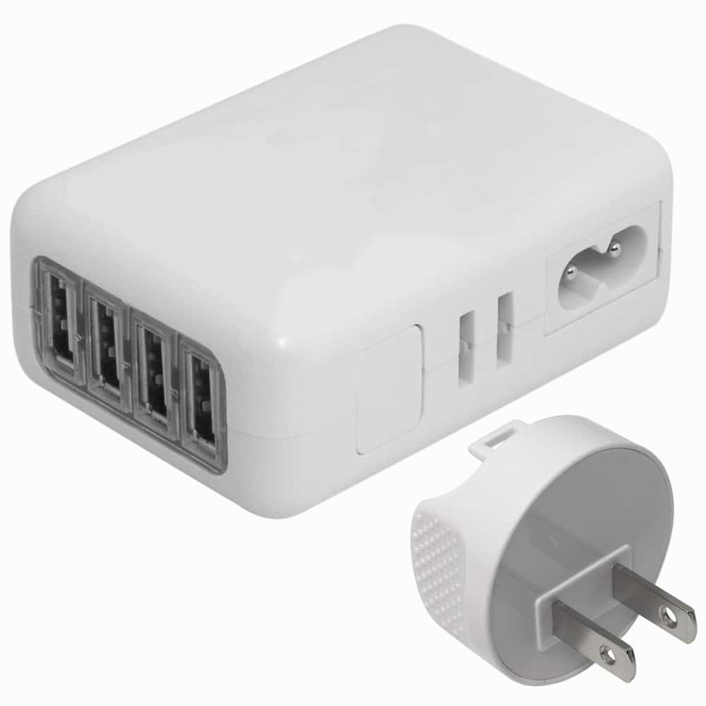 4XEM 4-Port Universal USB Power Adapter/Wall Charger