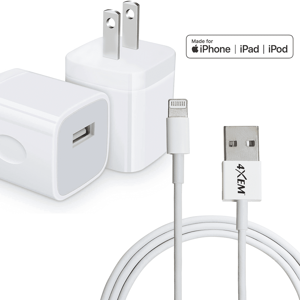 4XEM 5W iPhone/iPod Charging Kit - 3FT - MFi Certified